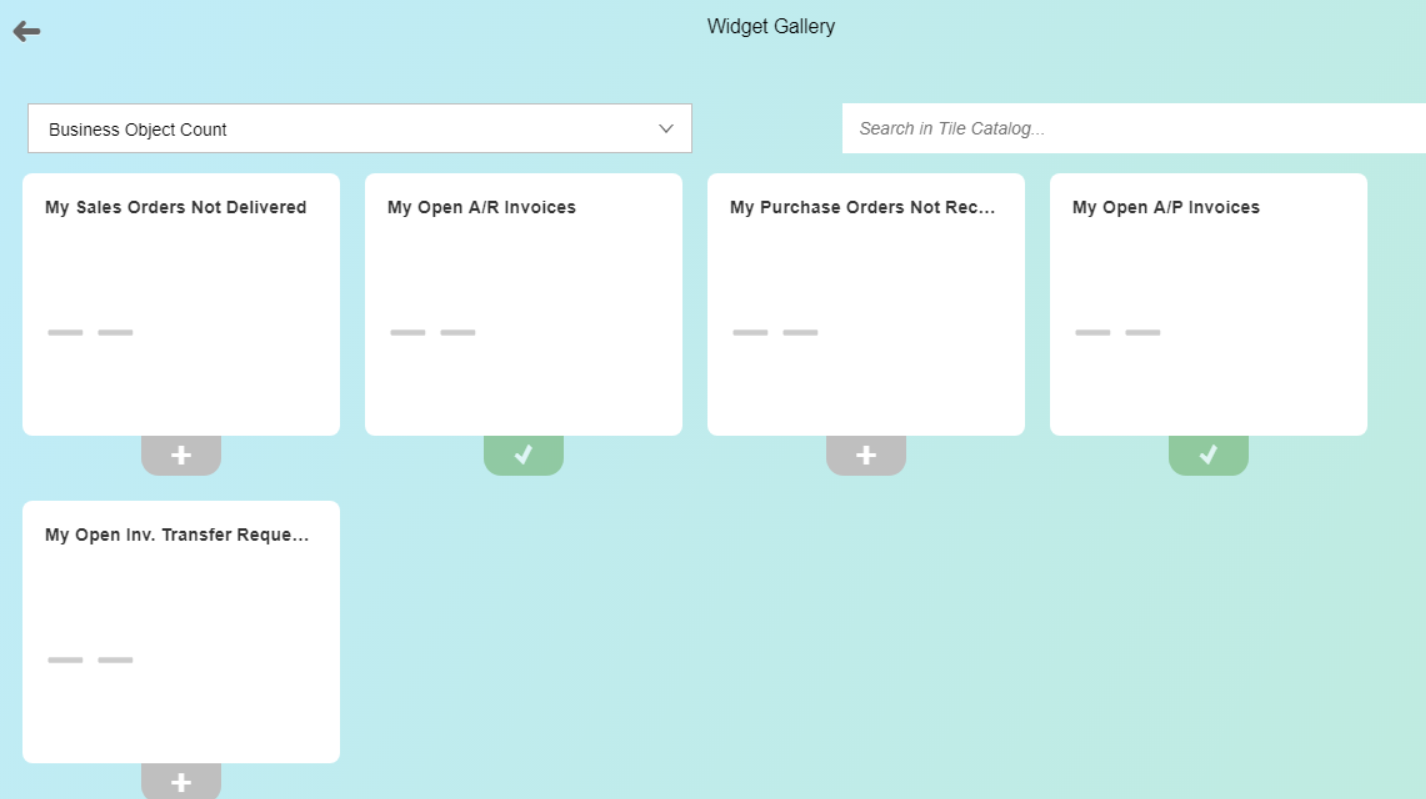 SAP Business One - Fiori Style Cockpit - Serra Software